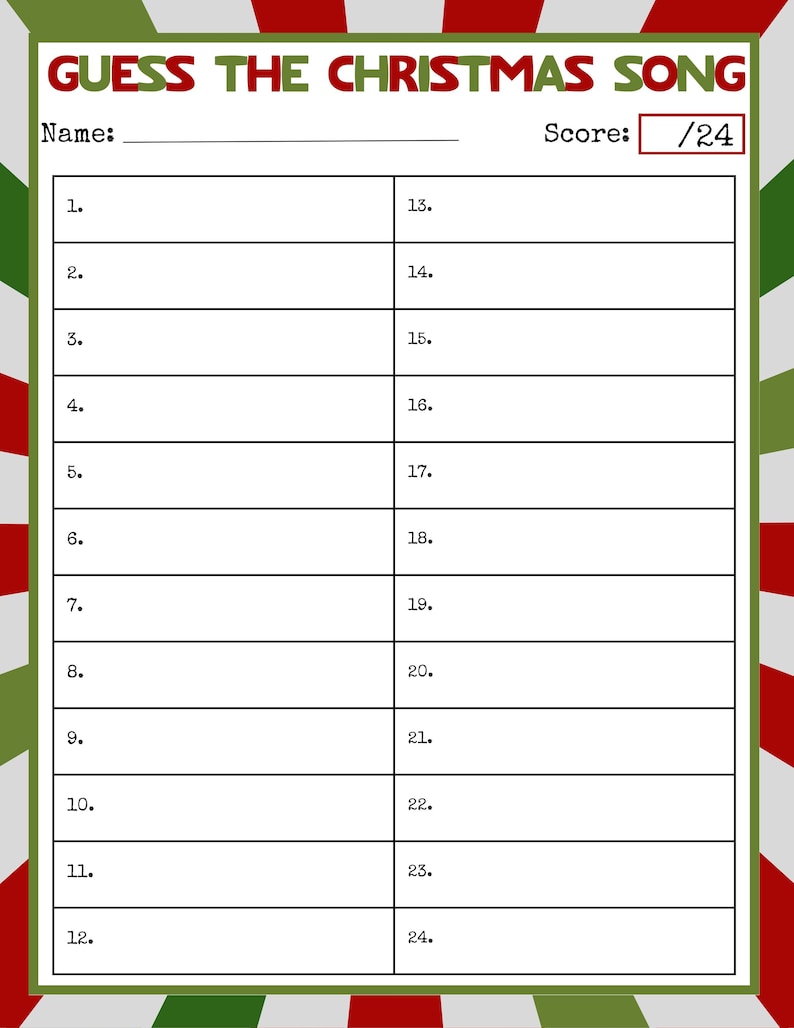 Guess the Christmas Song, Christmas Party Game, Fun Christmas Games ...