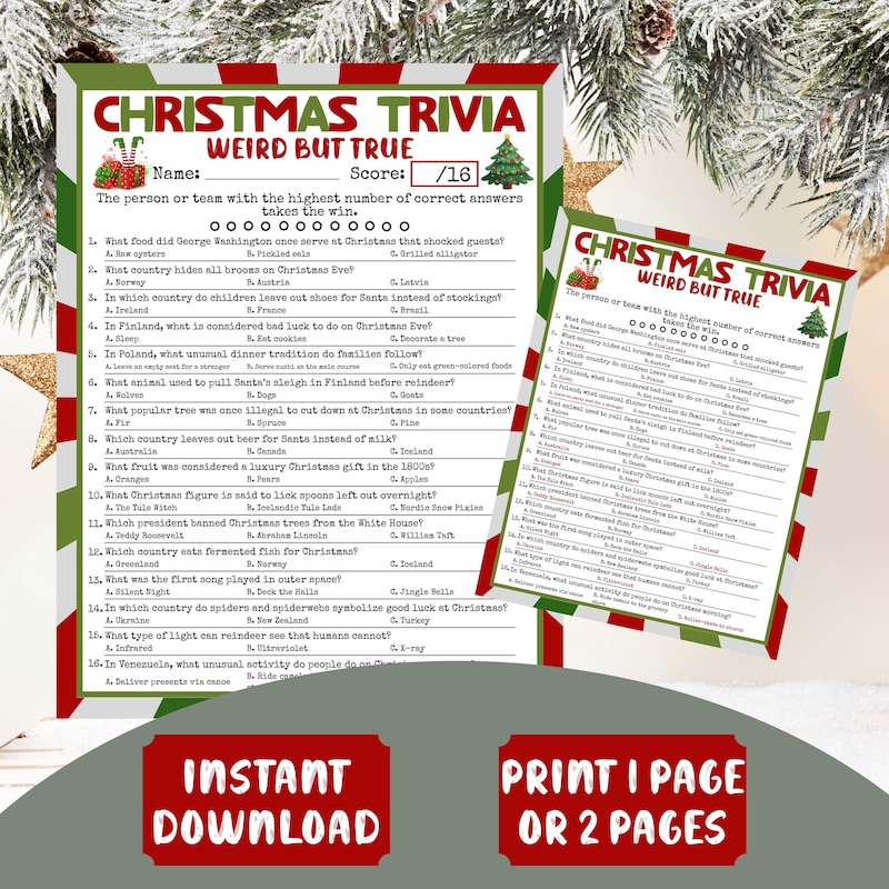 Weird but True Trivia - Etsy