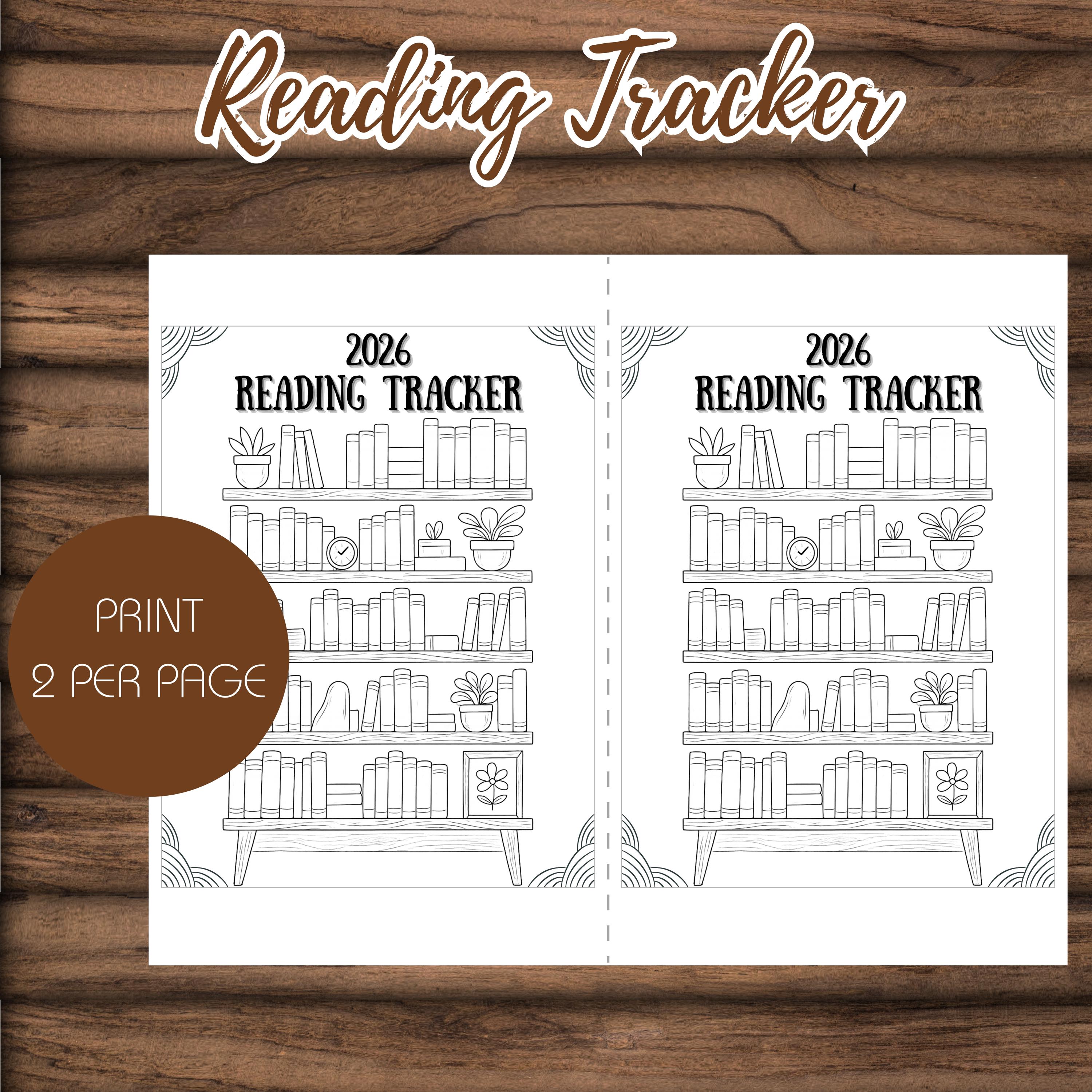 Printable Reading Tracker, Book Trackers, Bookshelf Reading Log, Bullet ...