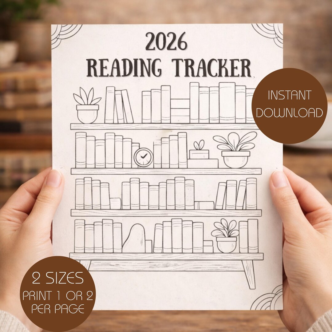 Printable Reading Tracker, Book Trackers, Bookshelf Reading Log, Bullet ...
