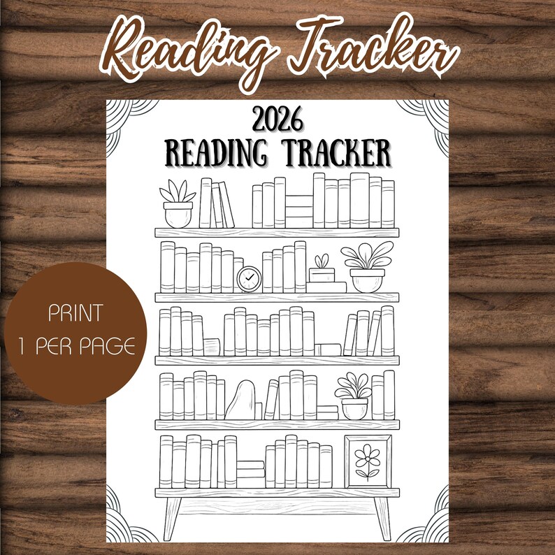 Printable Reading Tracker, Book Trackers, Bookshelf Reading Log, Bullet ...
