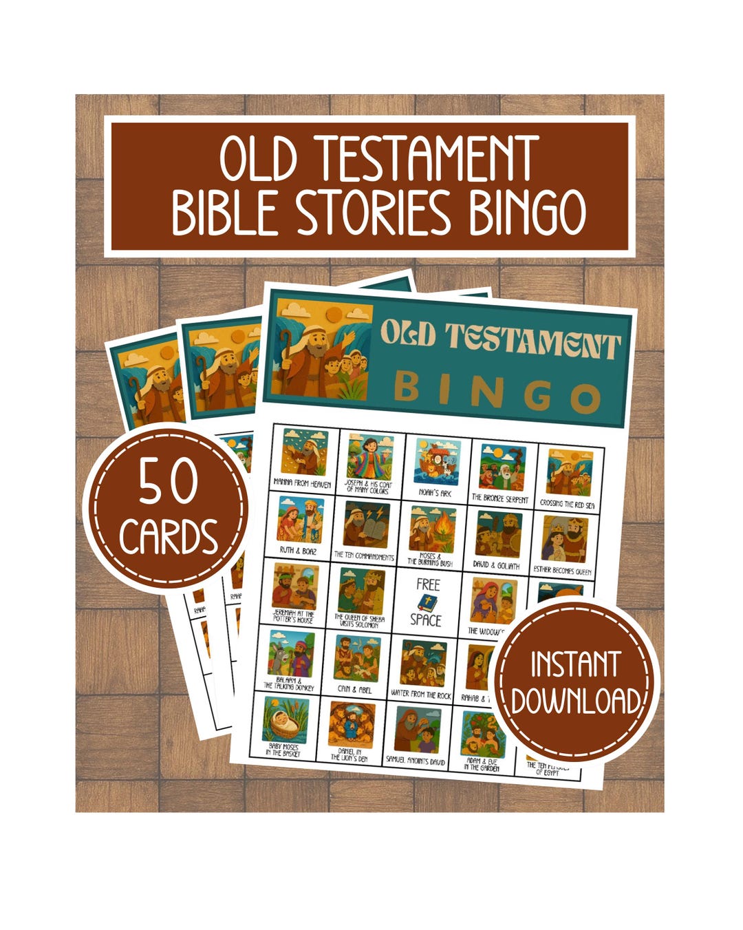 Old Testament Bible Bingo, Old Testament Bible Stories Bingo ...