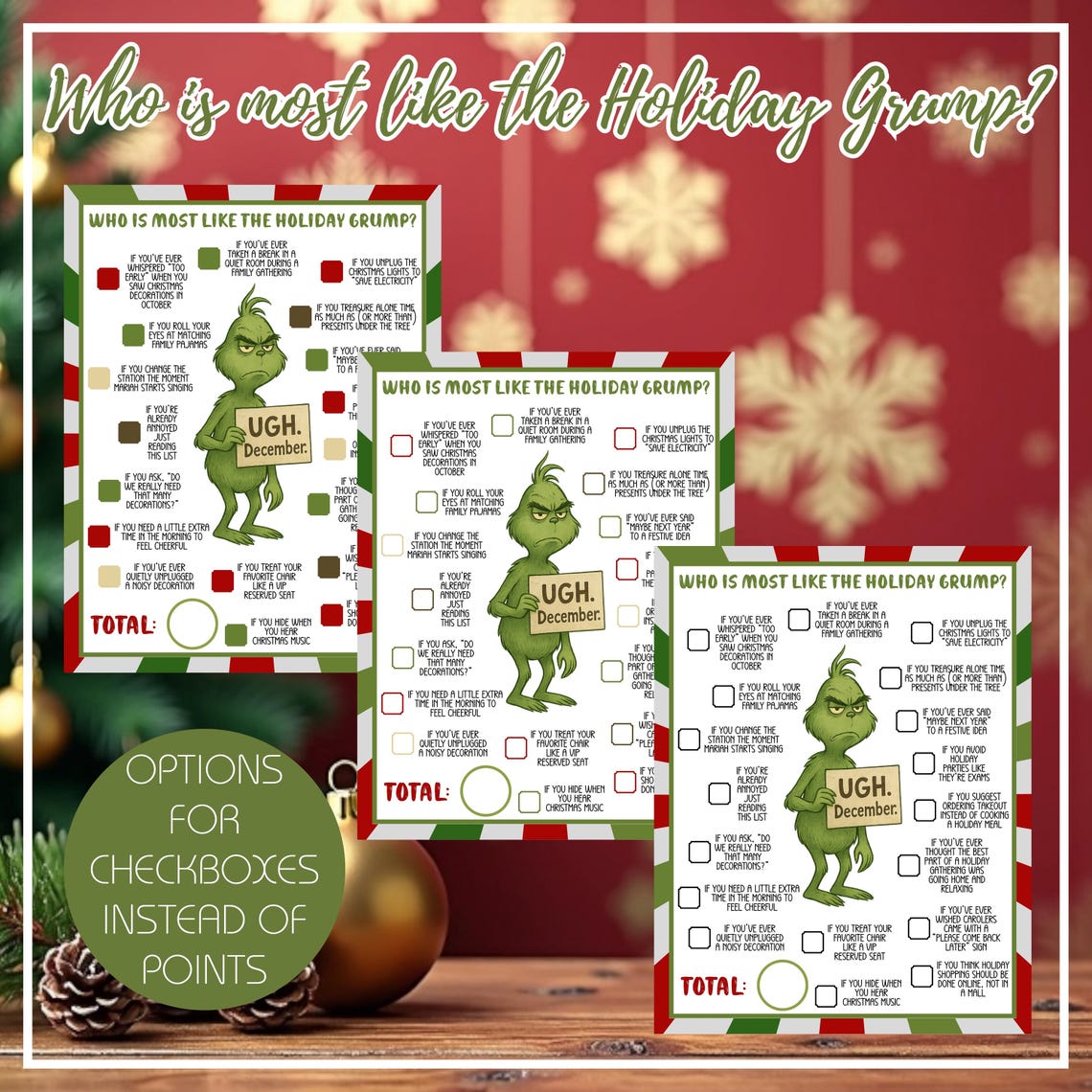 Who is Most Like the Holiday Grump, Who is the Grumpiest, Grumpmas ...