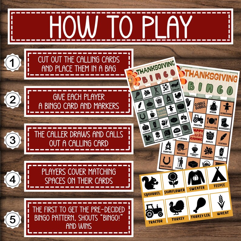 Thanksgiving Bingo, Riddles, 50 Thanksgiving Bingo Cards, Thanksgiving ...