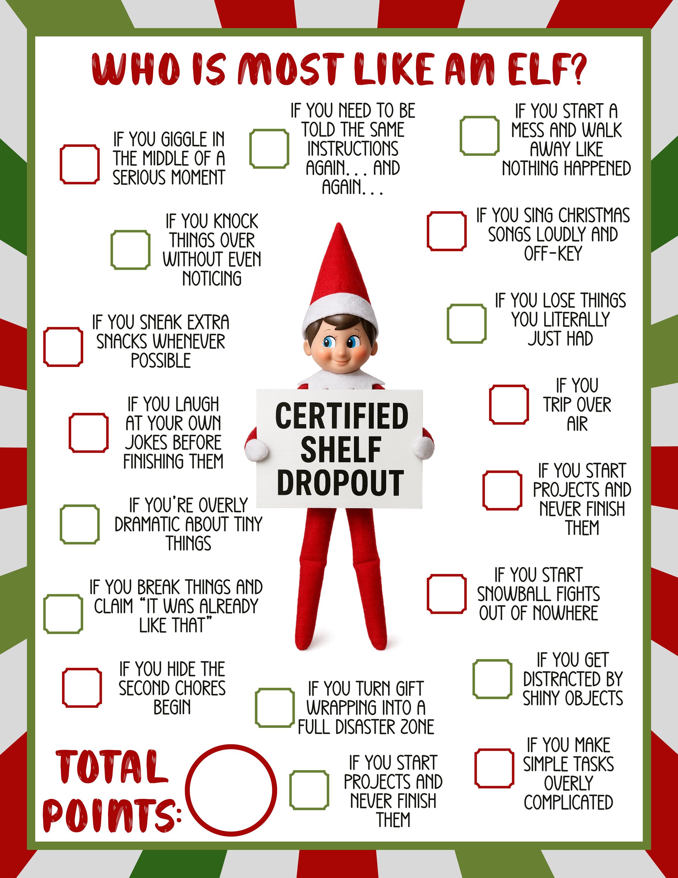 Christmas Who is Most Like an Elf Game | Holiday Office Party Games ...