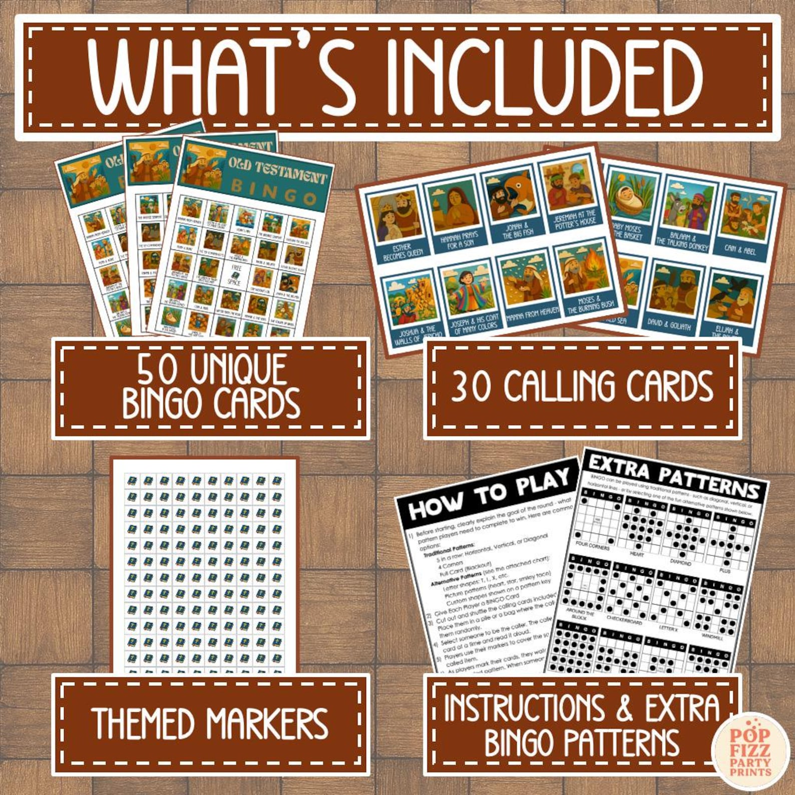 Old Testament Bible Bingo, Old Testament Bible Stories Bingo ...