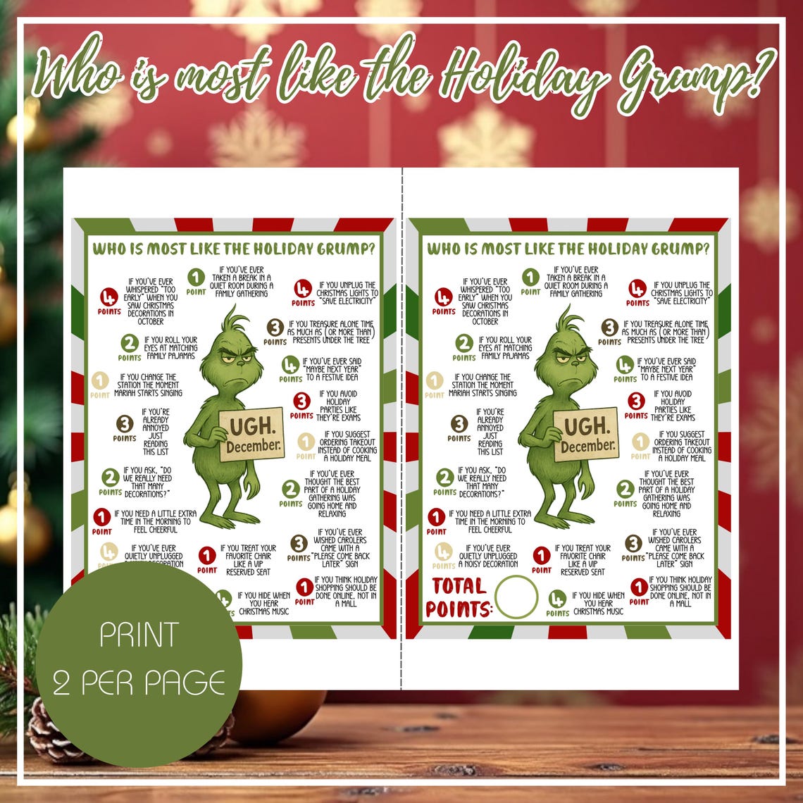 Who is Most Like the Holiday Grump, Who is the Grumpiest, Grumpmas ...