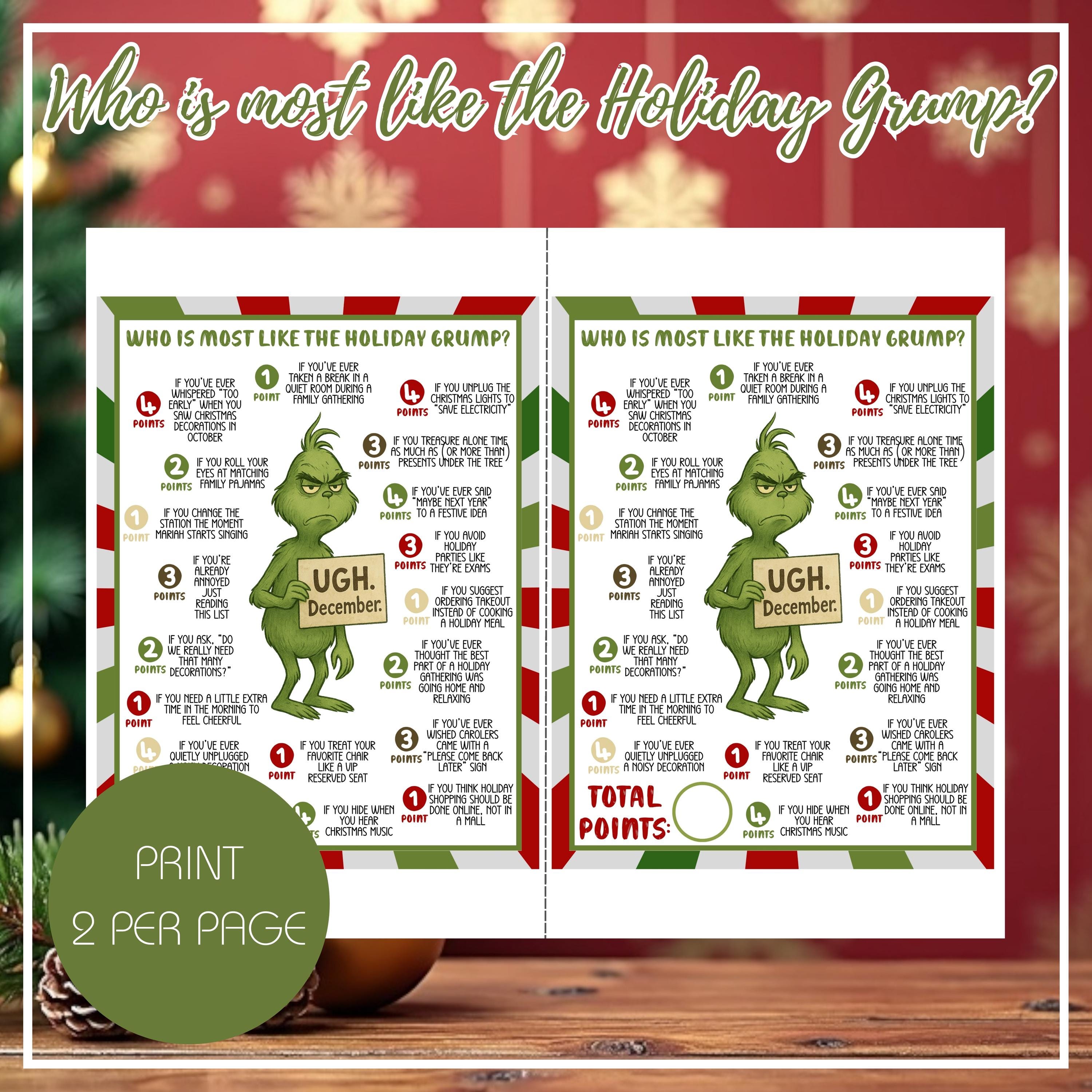 Who is Most Like the Holiday Grump, Who is the Grumpiest, Grumpmas ...