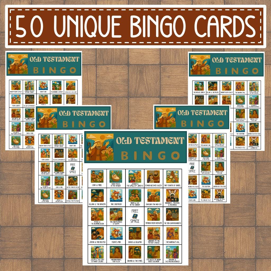 Old Testament Bible Bingo, Old Testament Bible Stories Bingo ...