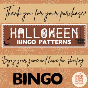 Halloween Bingo Patterns | Printable Halloween Bingo Party Game | 24 ...