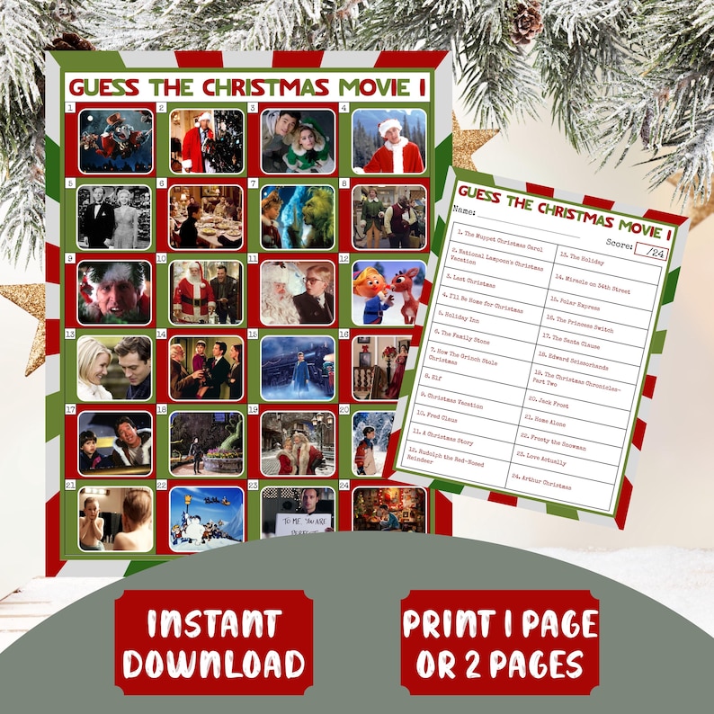 Guess the Christmas Movie, Christmas Party Game, Fun Christmas Games ...