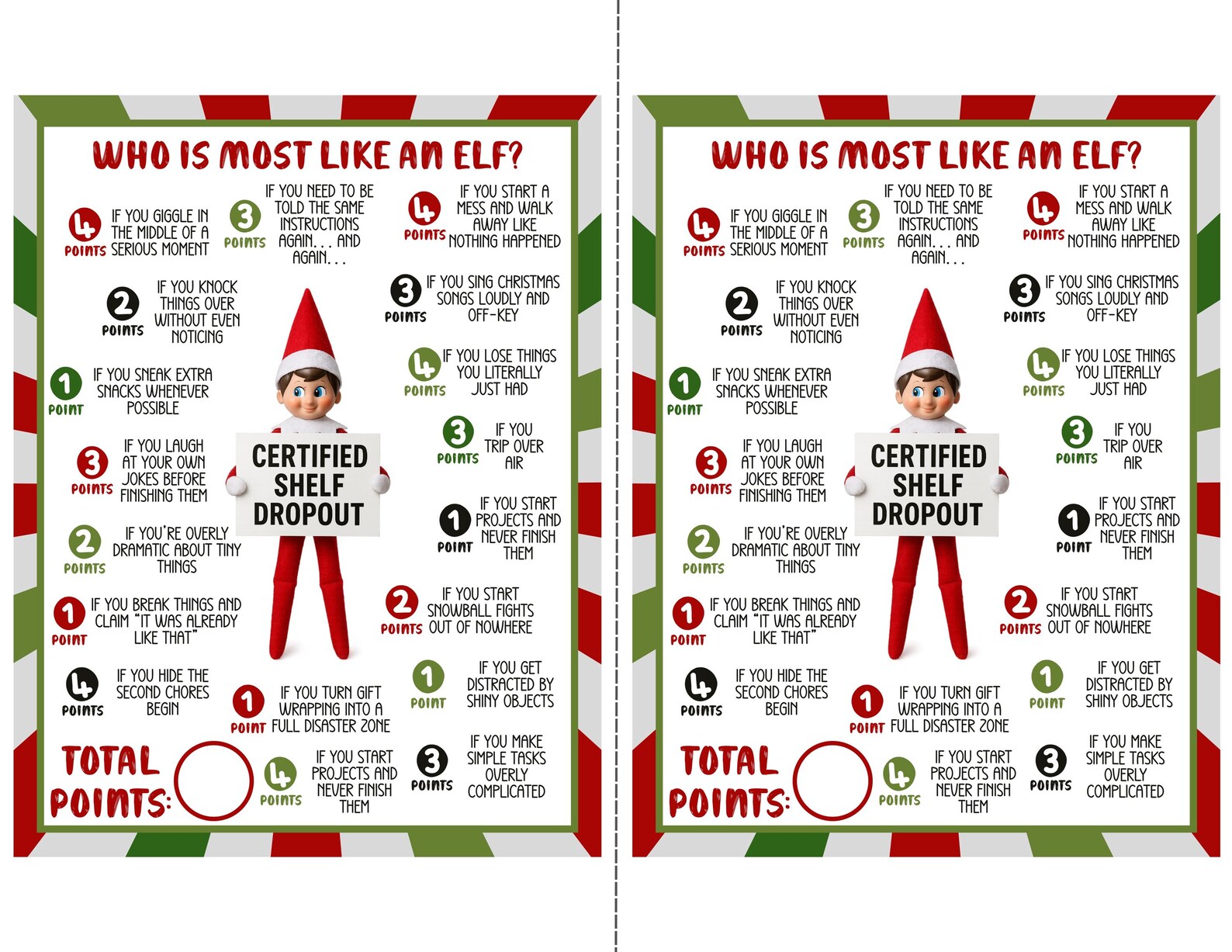 Christmas Who is Most Like an Elf Game | Holiday Office Party Games ...