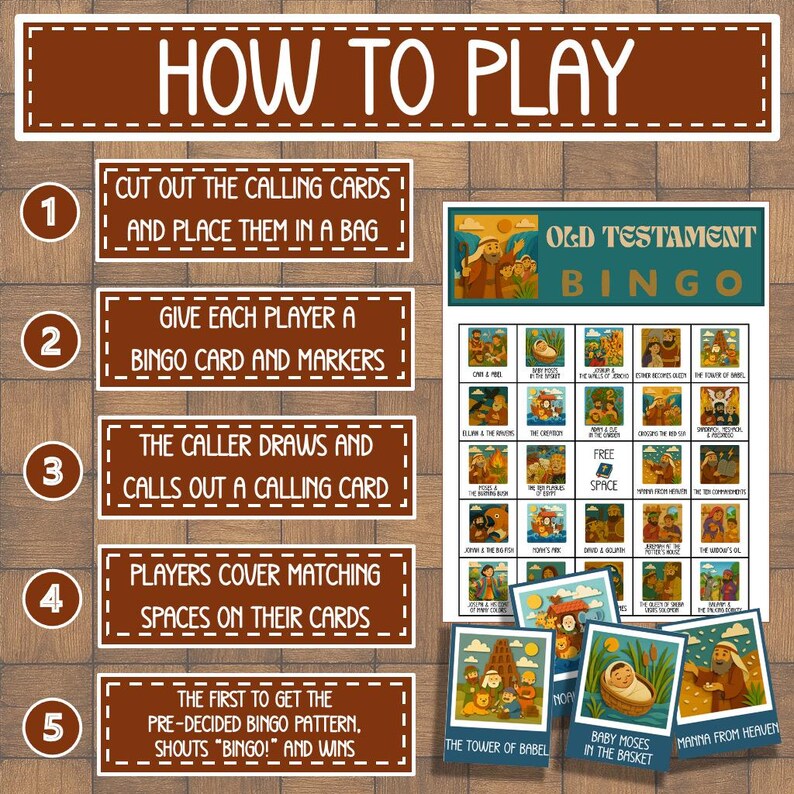 Old Testament Bible Bingo, Old Testament Bible Stories Bingo ...