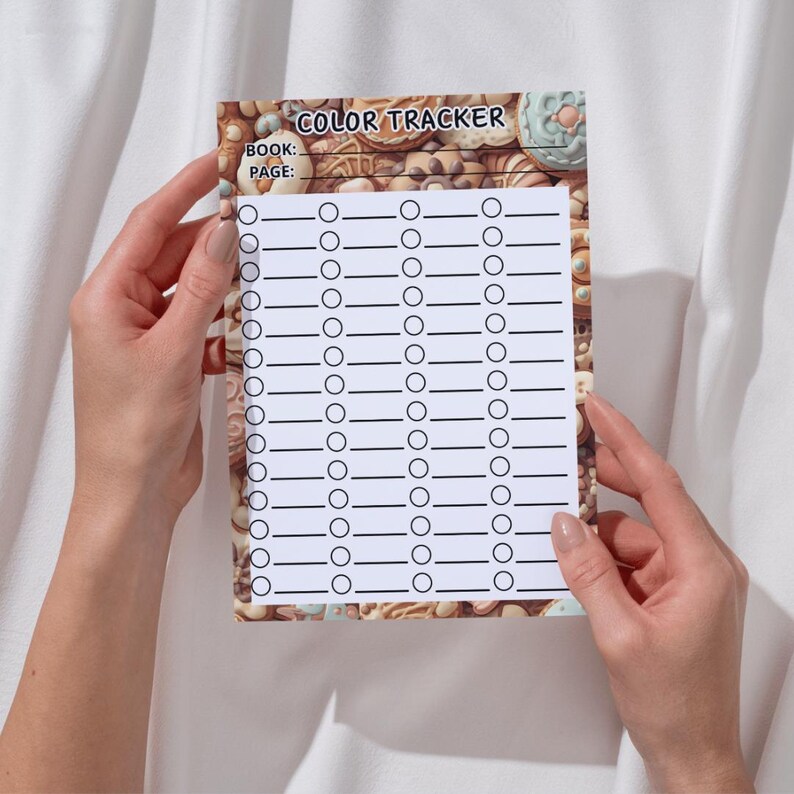 Coloring Book Swatch Tracker Sheets: A5 Printable | 9 Designs (digital ...