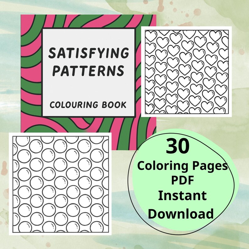 Pattern Coloring Pages for Adults | 30 Relaxing Black & White Abstract ...