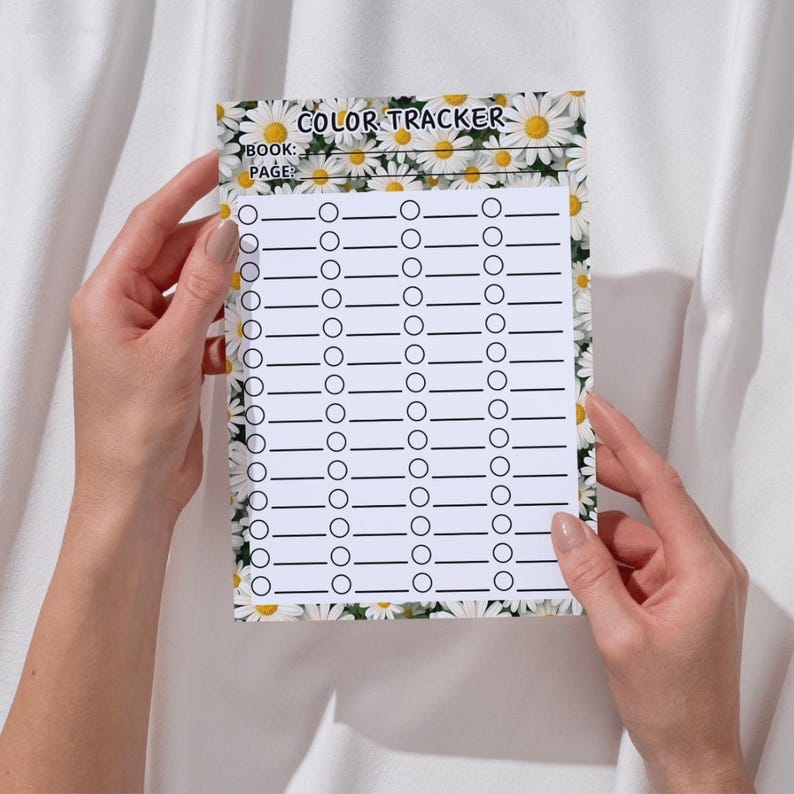 Coloring Book Swatch Tracker Sheets: A5 Printable | 9 Designs (digital ...
