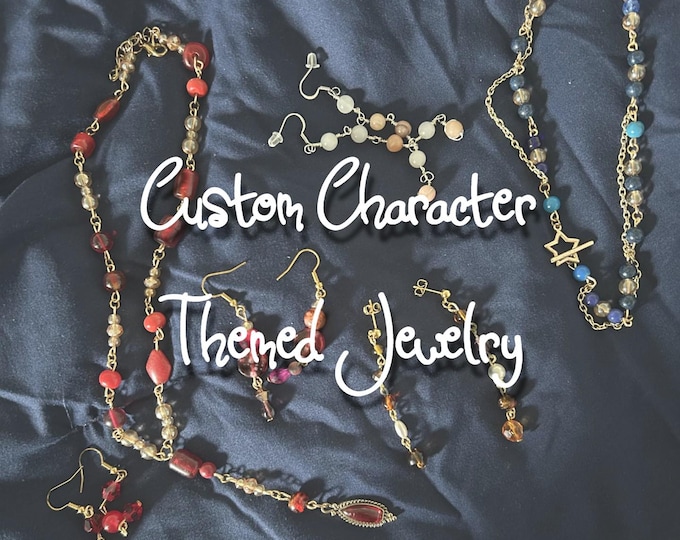 Custom Character Themed Jewelry | Earrings Bracelet Necklace Keychain ...