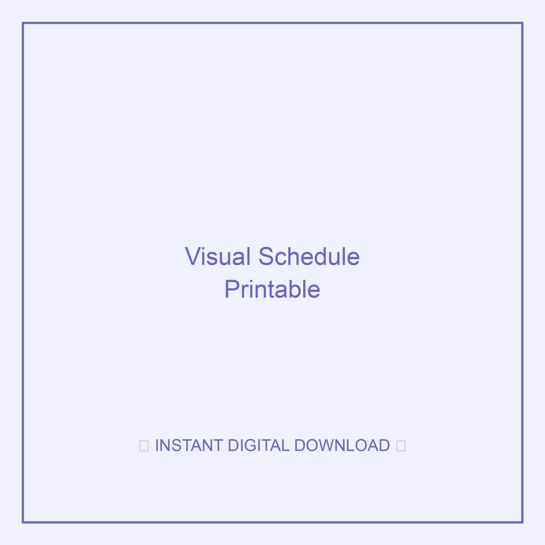 Visual Schedule Printable | Autism Daily Routine Cards Special Needs ...
