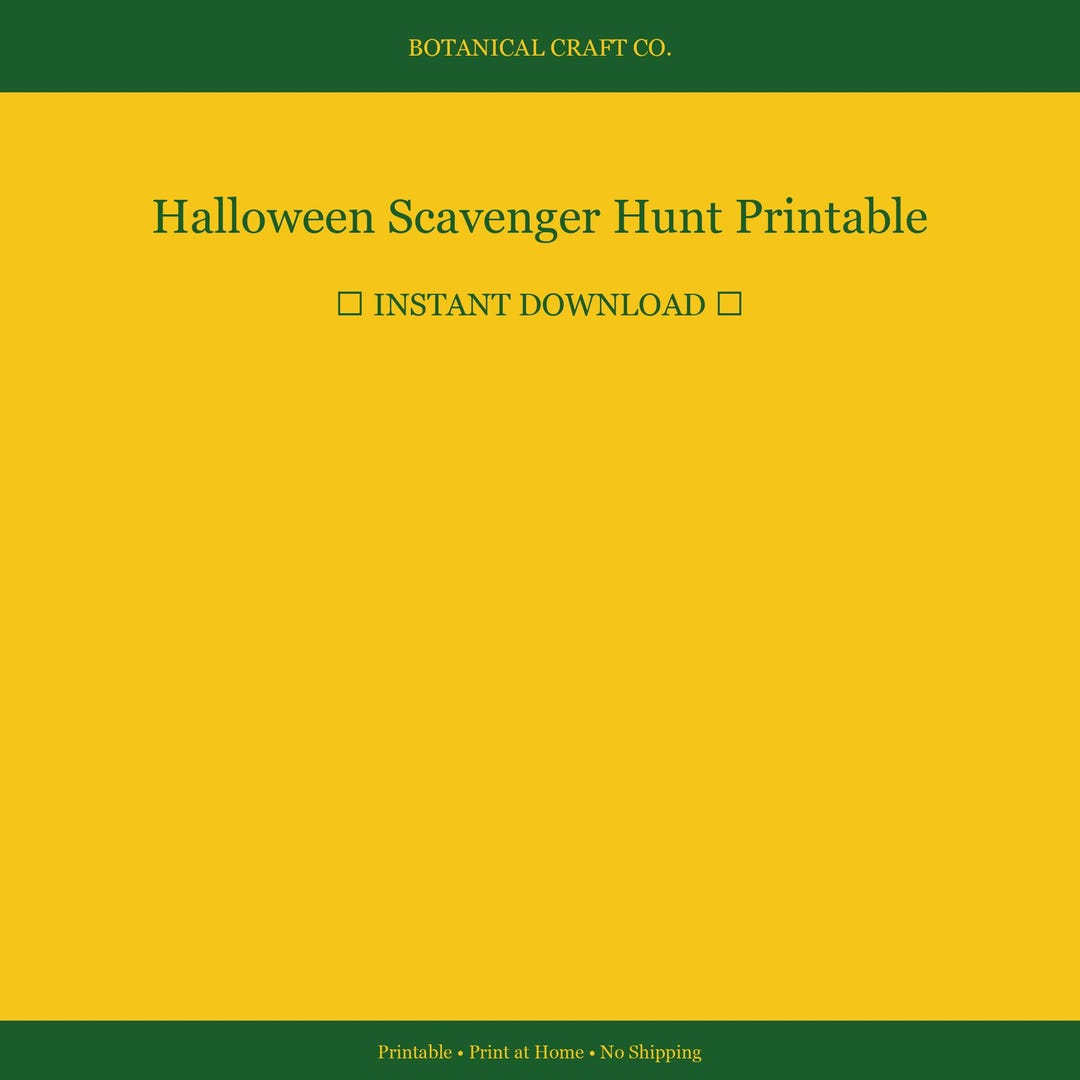 Halloween Scavenger Hunt Printable – Spooky Neighborhood Walk Kids - Etsy