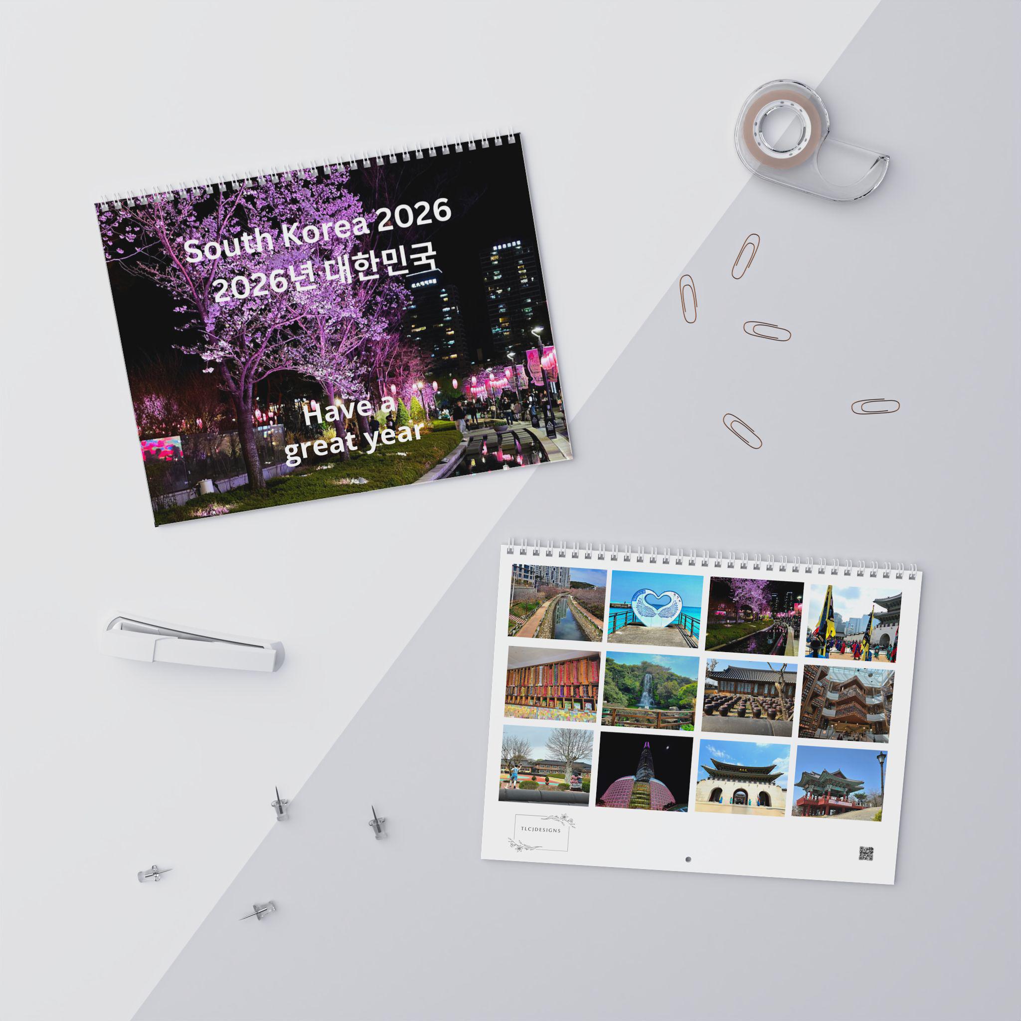 Korean English Bilingual Calendar Wall Calendar, Korean Places, Learn ...