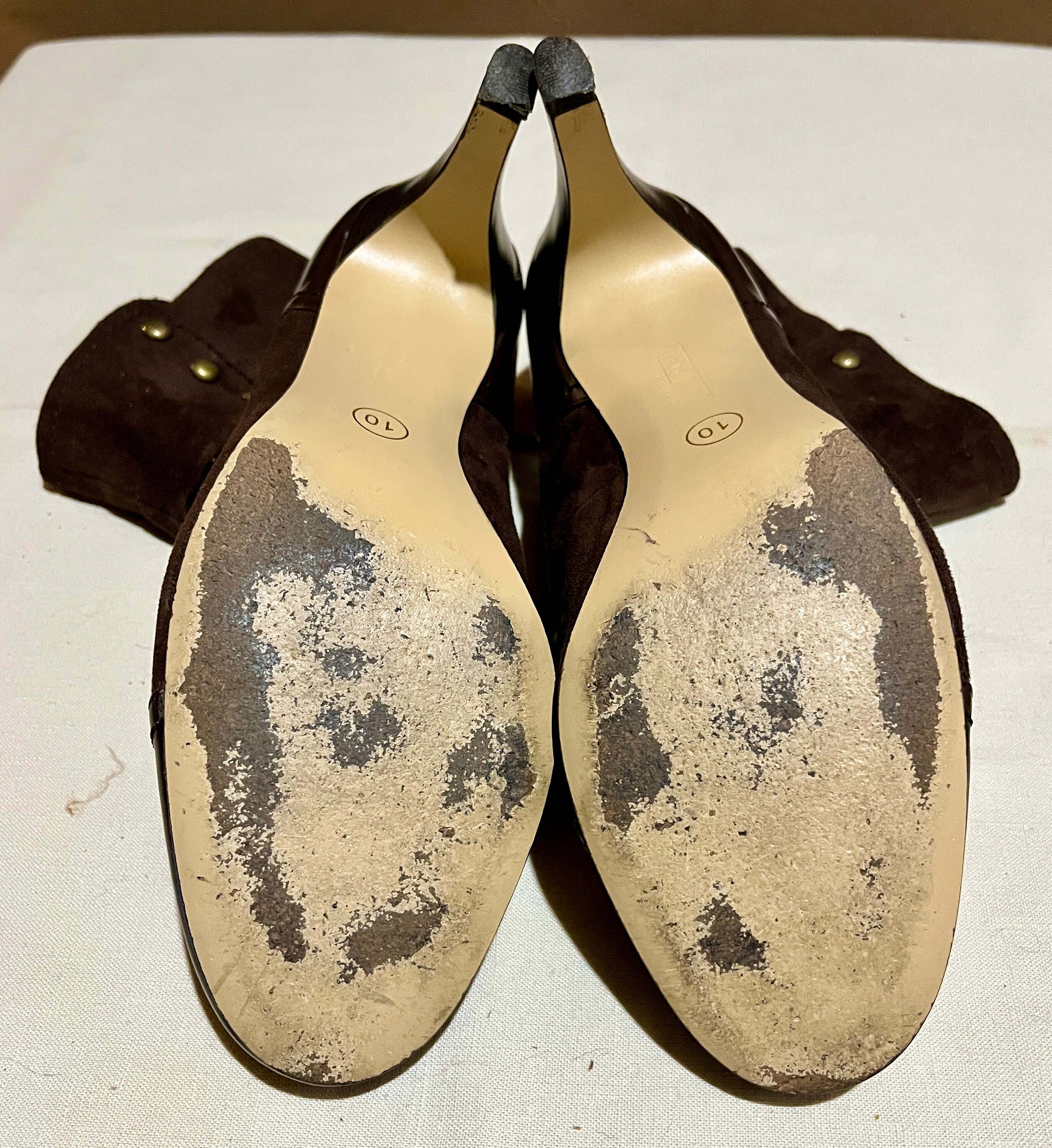 Vintage 1990s Brown Suede Victorian Edwardian Reproduction High Top ...