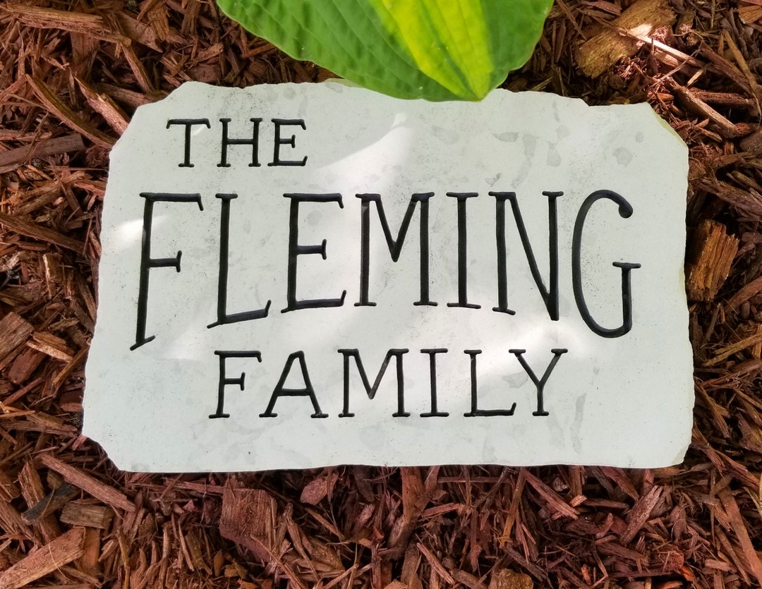 FAMILY STONE - Carved in Stone- Real Stone - Custom Engraving - Father ...