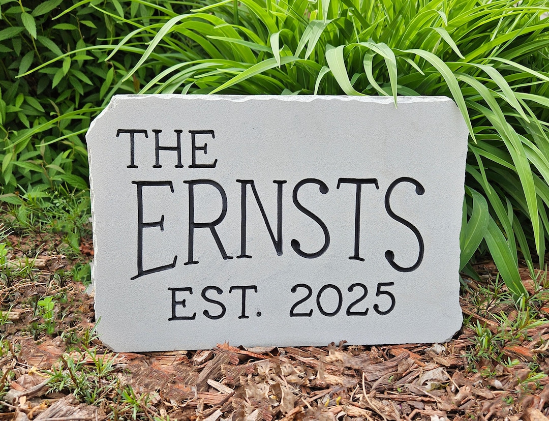 ESTABLISHED STONE- *FREE Shipping*-carved in Stone - Real Stone- Custom ...