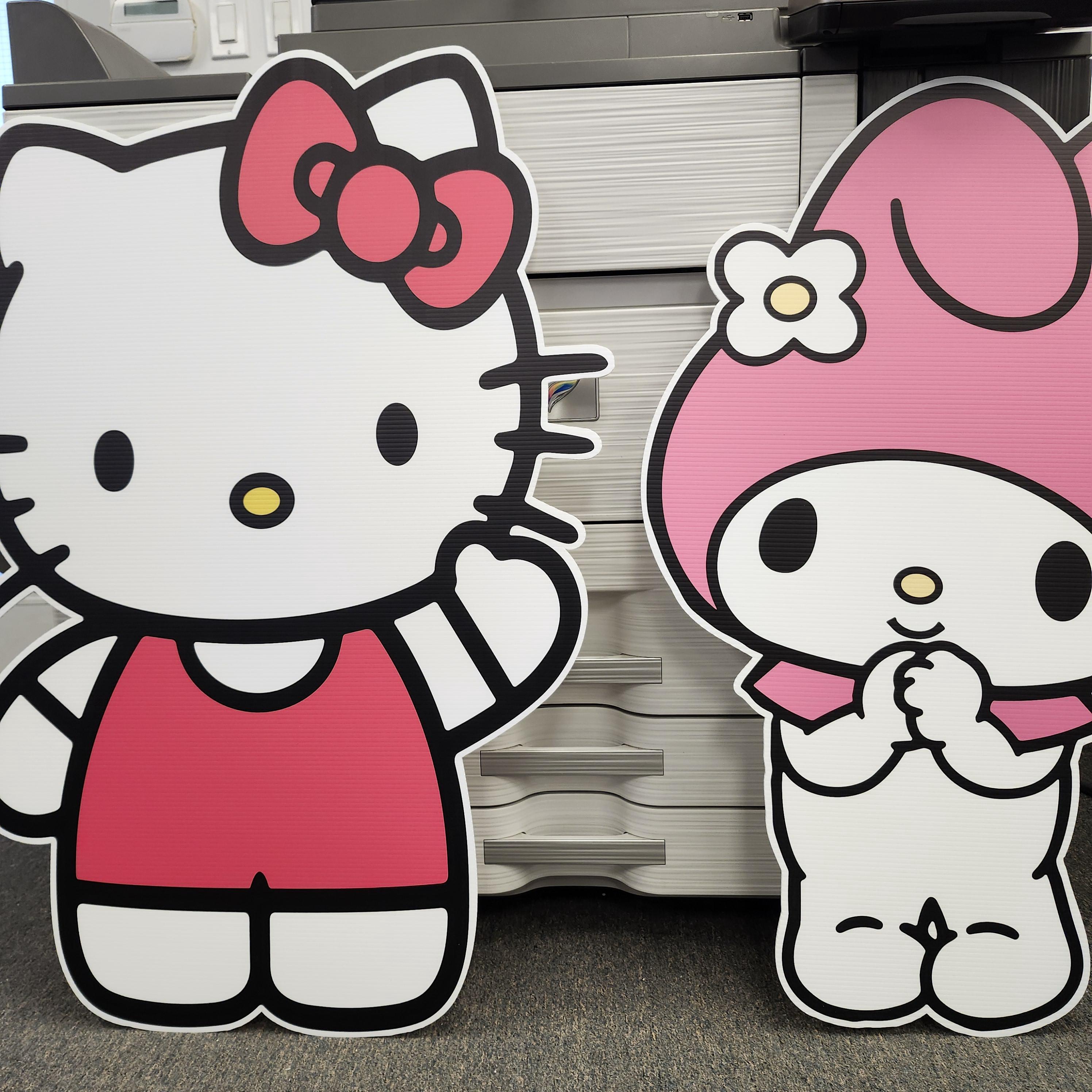 STANDS INCLUDED Hello Kitty Cutout Hello Kitty Birthday Decor Hello ...