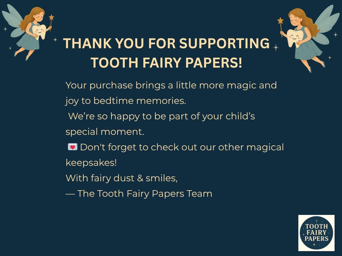 Editable Tooth Fairy Receipt Template: Printable Keepsake (canva Edit ...
