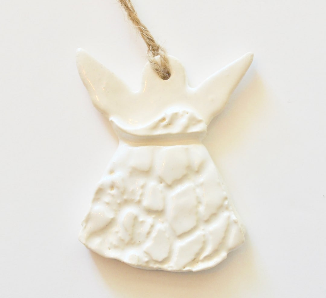 Ceramic Angel Ornament ~ Christmas Angel Ornaments ~ Teacher Christmas ...