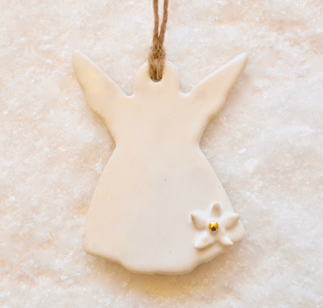 Ceramic Angel Ornament ~ Ceramic Angel Handmade ~ Angel Ornaments ...