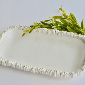 Ceramic Platter Handmade White Serving Platter Handmade Ceramic Platter ...