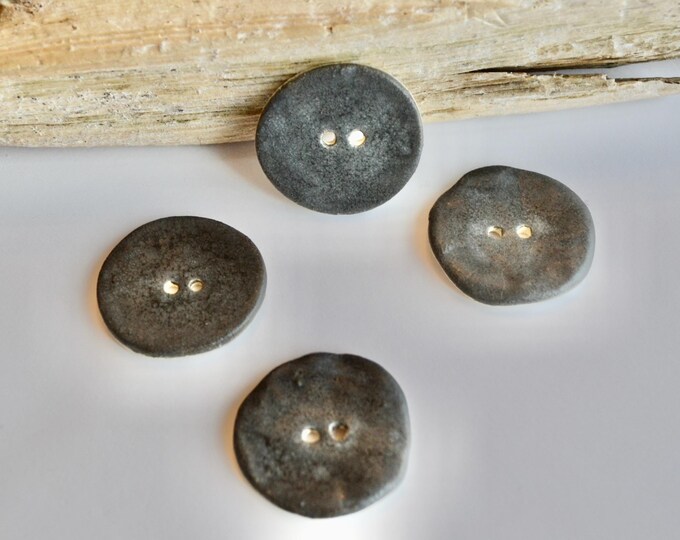 Set of Four ~ Ceramic Buttons Handmade ~ Handmade Buttons ~ Large ...