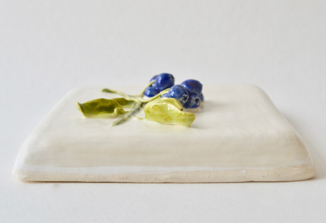 BlueberriesCeramic Fruit TileFruit Wall DecorFruit Wall | Etsy