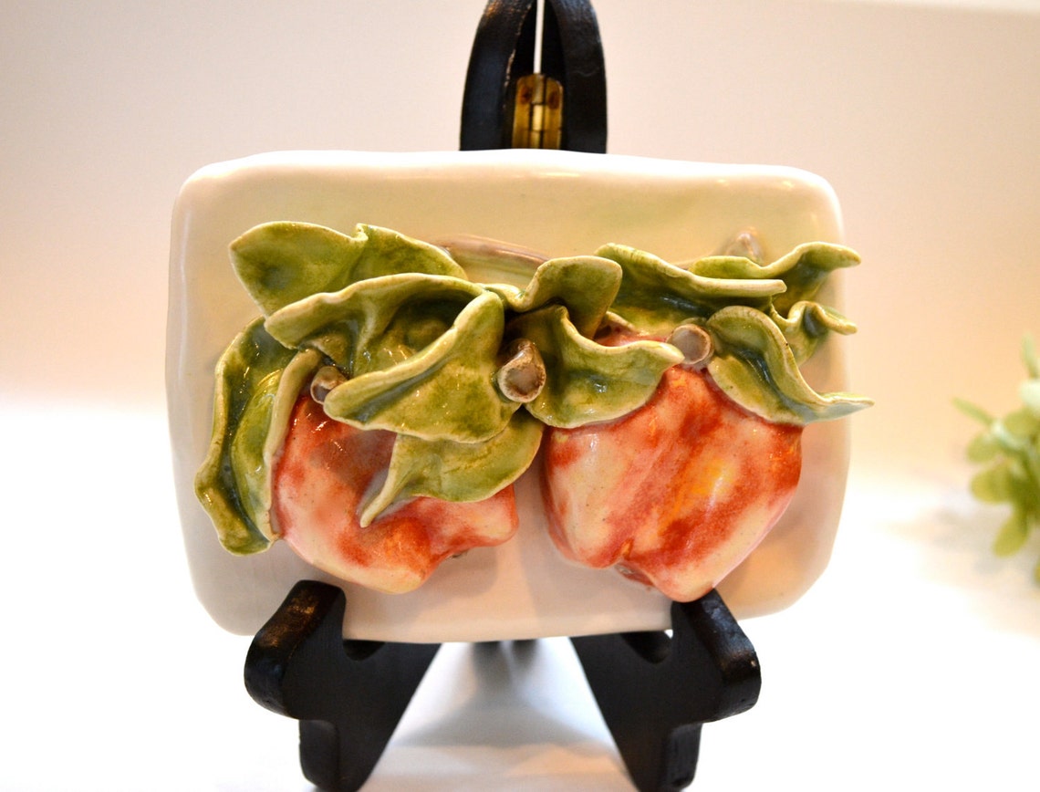 Apples Ceramic Fruit Tile fruit Wall Decor Fruit Wall - Etsy