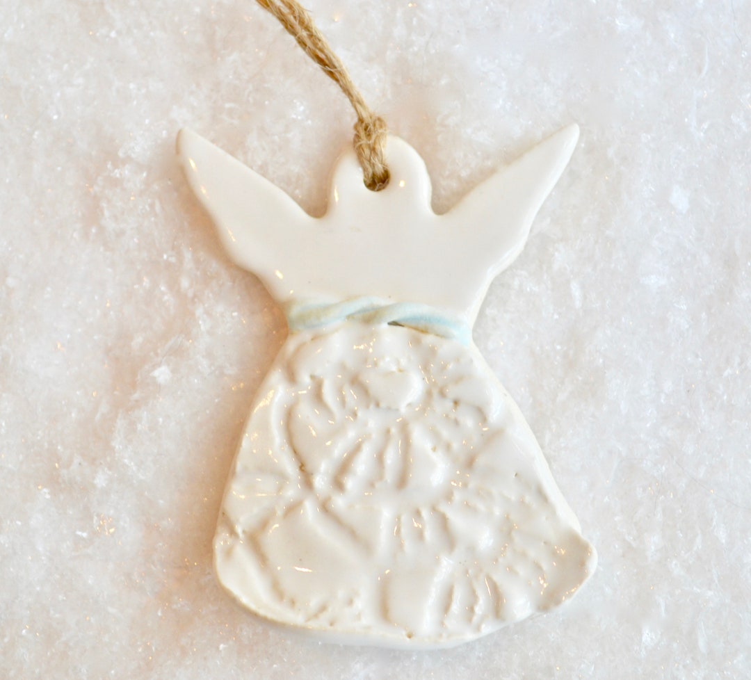 Ceramic Angel Ornament ~ Ceramic Angel Handmade ~ Angel Ornaments ...