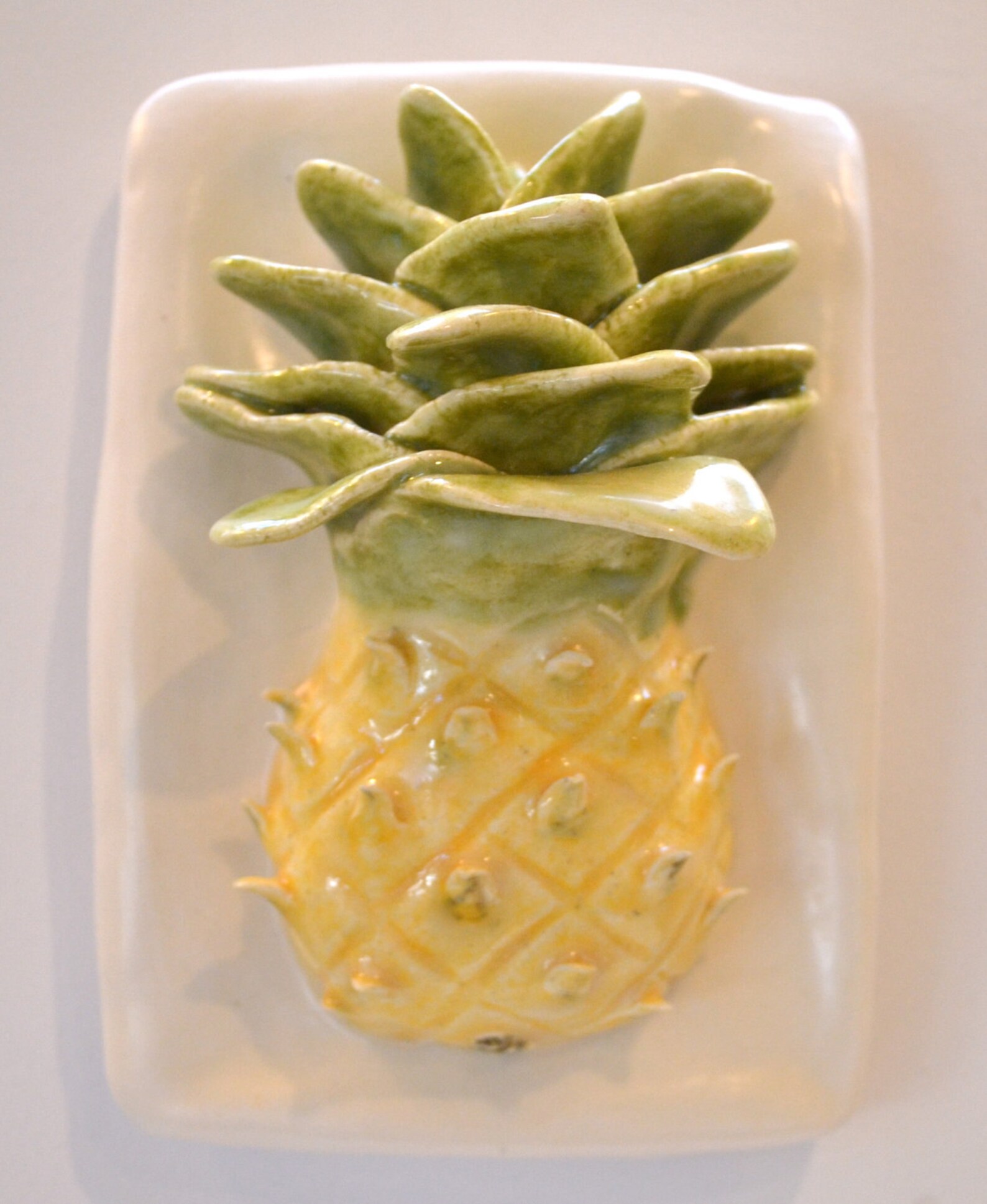 Pineapple ~ Ceramic Fruit Tile ~ Fruit Wall Decor~fruit Wall Plaques ...