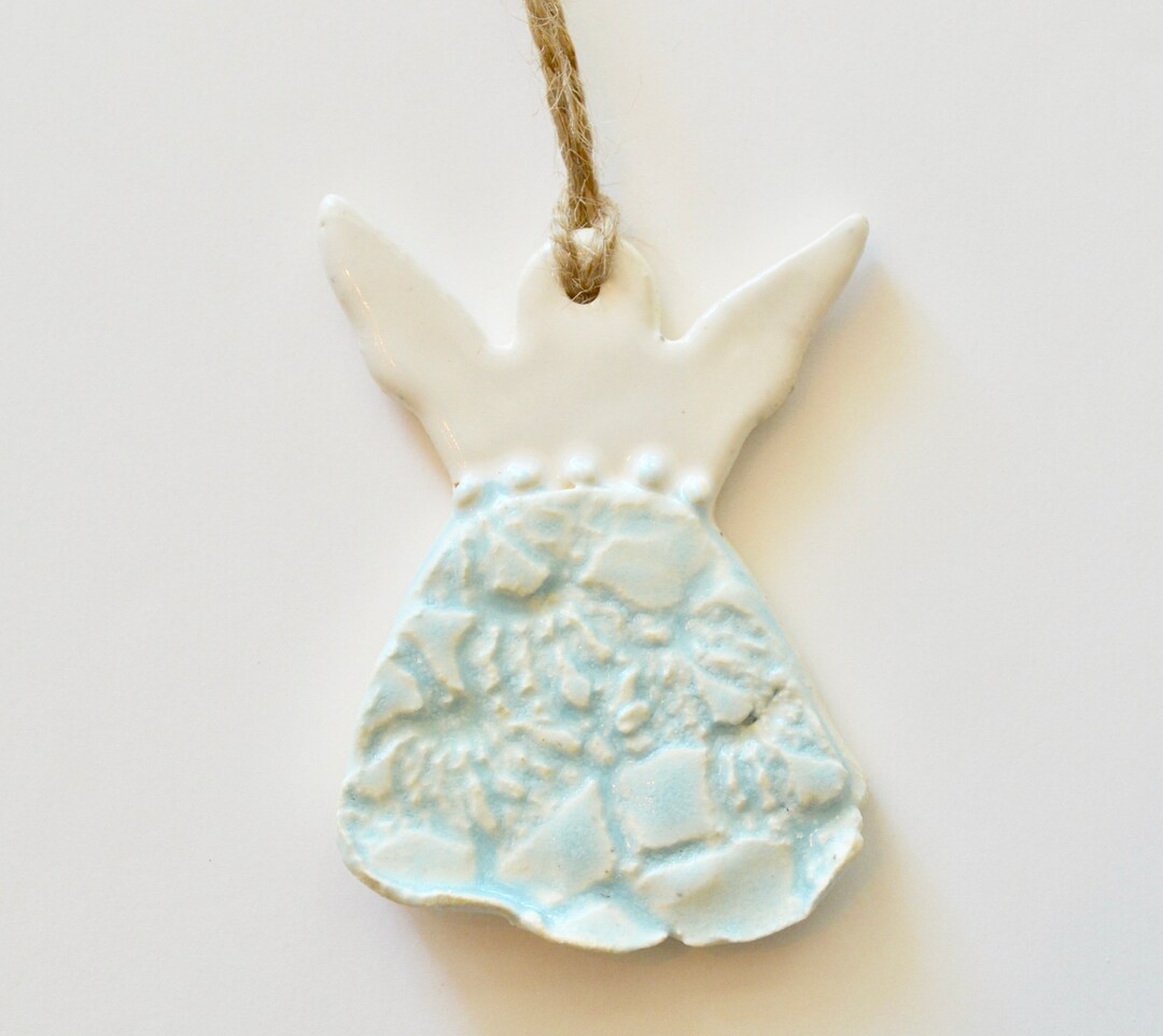 Ceramic Angel Ornament ~ Christmas Angel Ornaments ~ Teacher Christmas ...