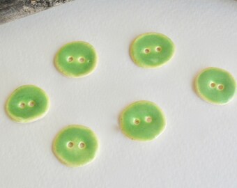 Lime Green Buttons - Etsy