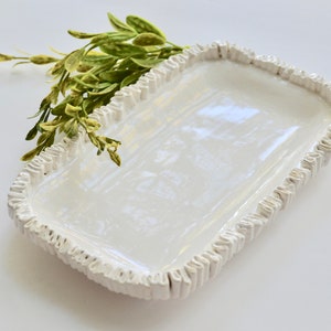 Ceramic Platter Handmade White Serving Platter Handmade Ceramic Platter ...