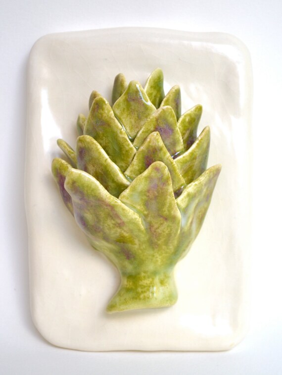 Ceramic Artichoke Vegetable Wall Decor Handmade Tile - Etsy