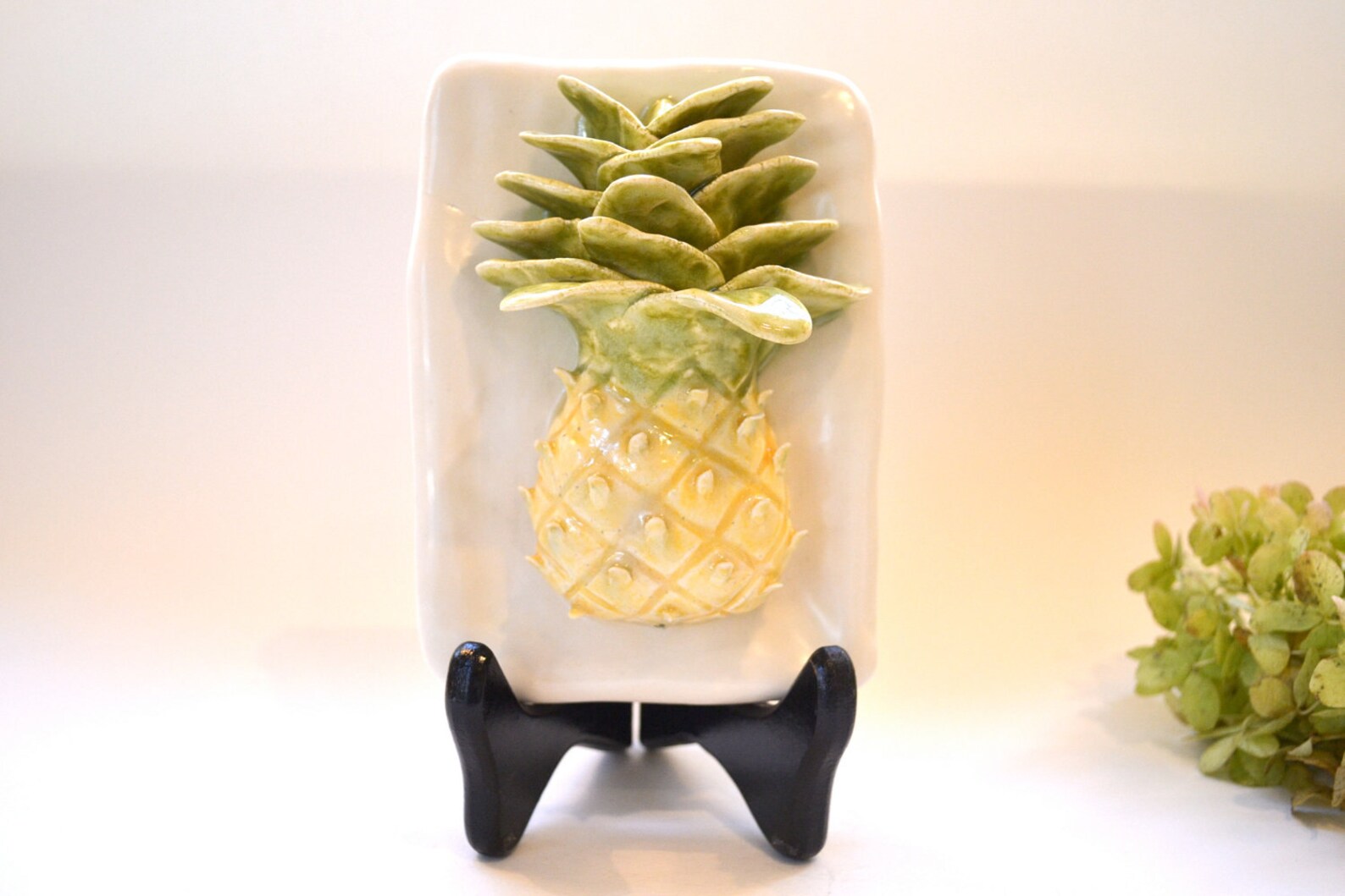 Pineapple Ceramic Tile, Tropical Fruit Wall Decor - Etsy