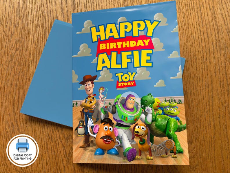 TOY STORY Birthday Card | Personalised | Custom Greeting Card ...