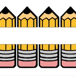 Pencil Name Tag Decal - Etsy