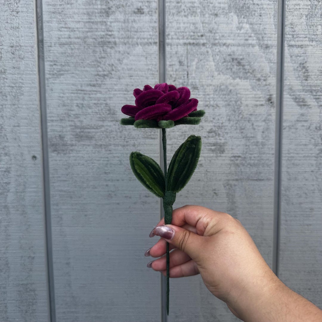 Rose Pipe Cleaner Flowers, Handmade Faux Floral Decor , Unique Gift ...