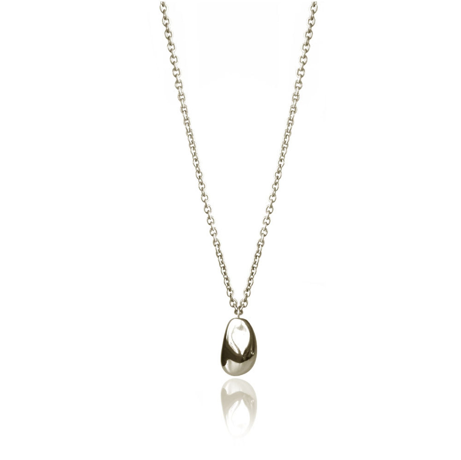 Paradiso Pebble Charm Necklace - Silver - Etsy