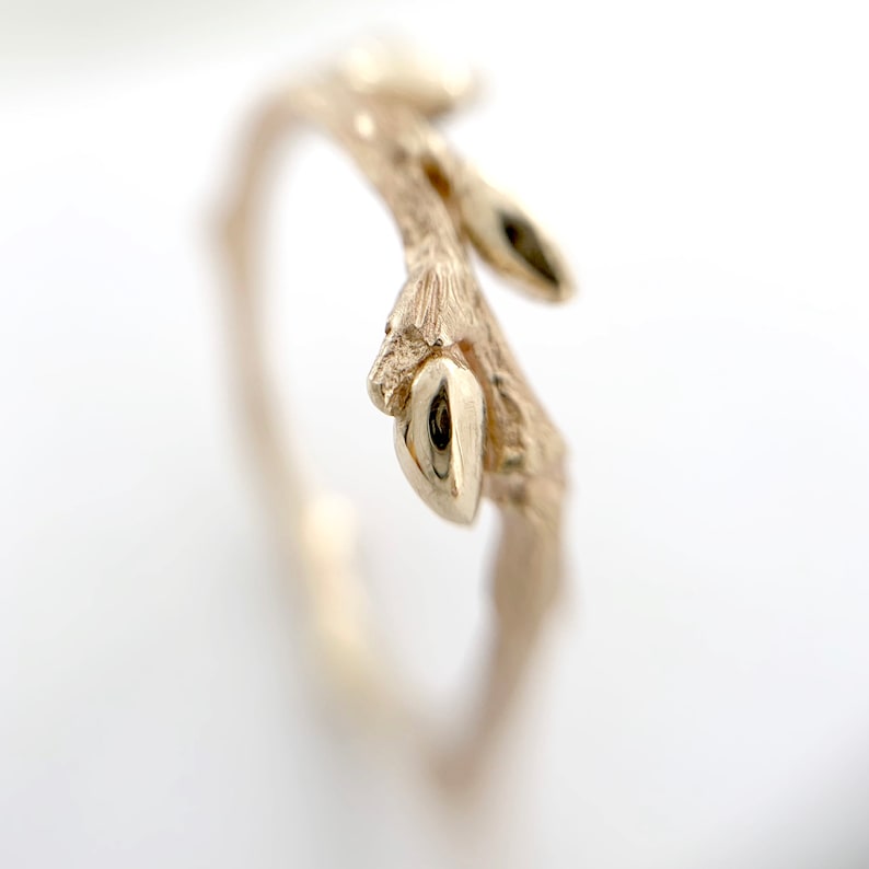 Recycled Gold Willow Twig Ring Tree Branch Ring Wedding - Etsy