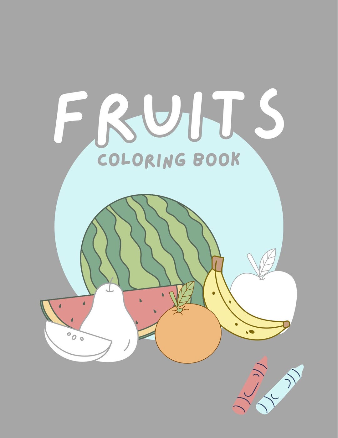 Fruity Fun Coloring Book - Etsy