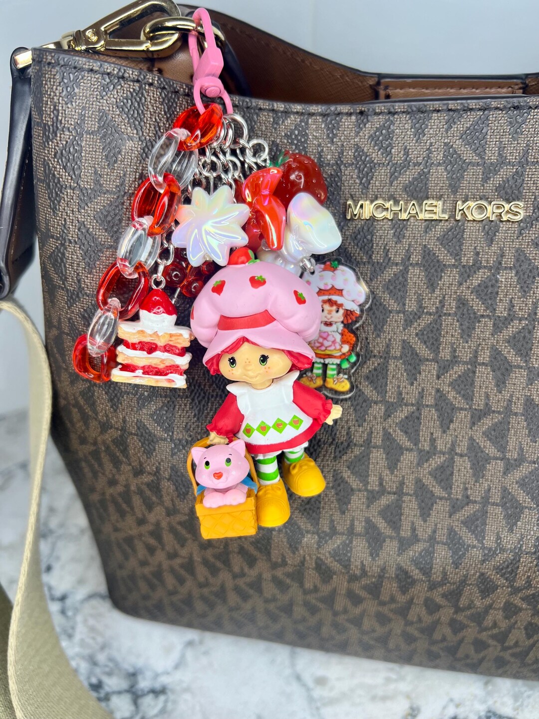Strawberry Shortcake (V.4), Charm Keychain, Bag Charm, Keychain - Etsy