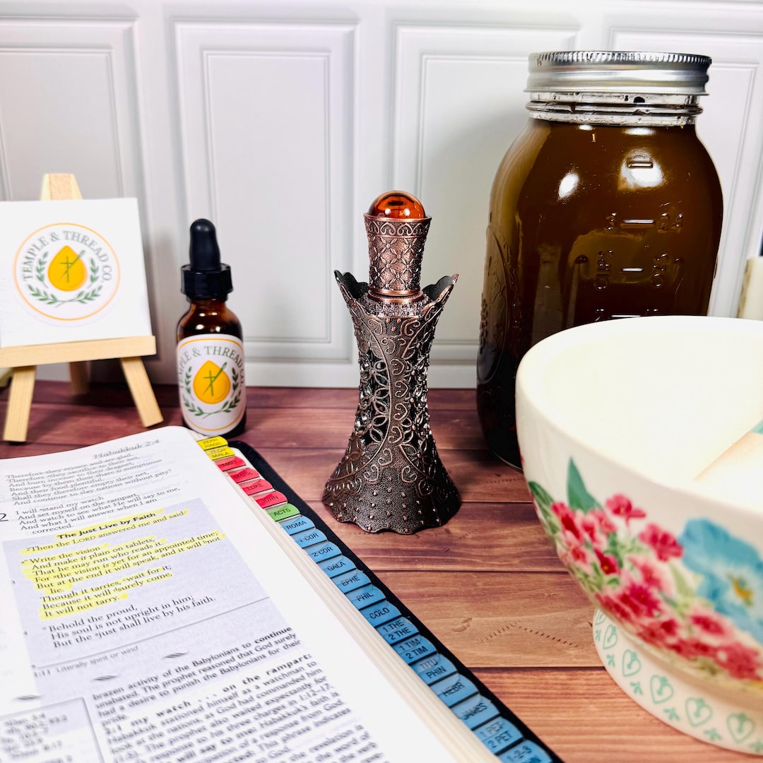 Anointing Oil for Prayer: Exodus 30 Holy Oil in Bronze Bottle - Etsy